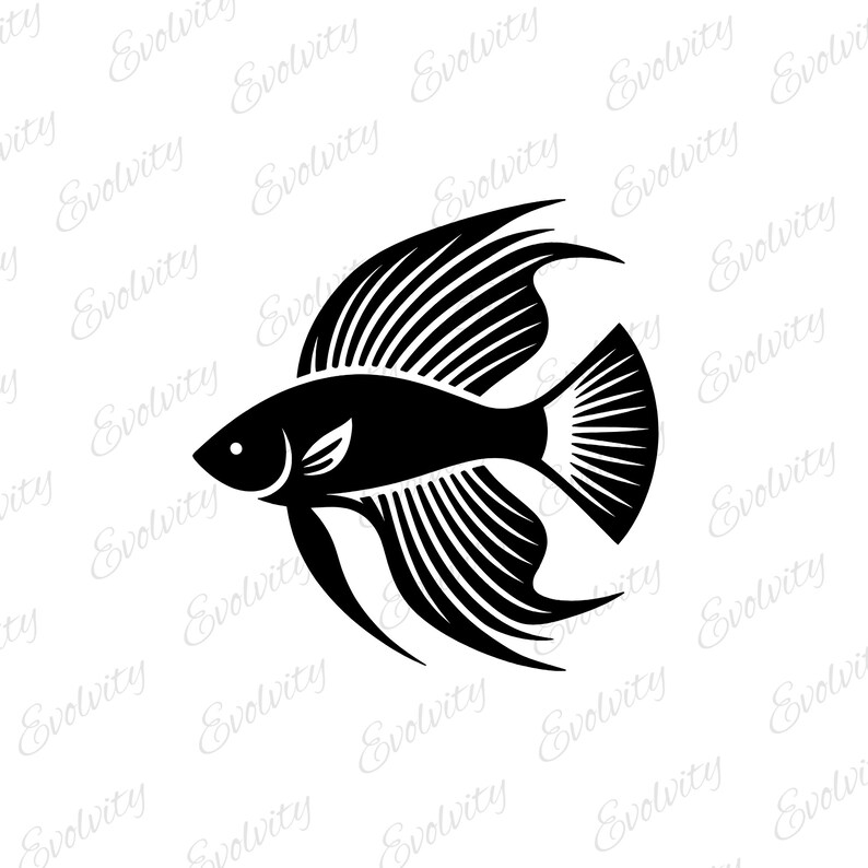 Aquarium Fish SVG Vector Bundle With 7 Goldfish Clipart Silhouette PNG ...