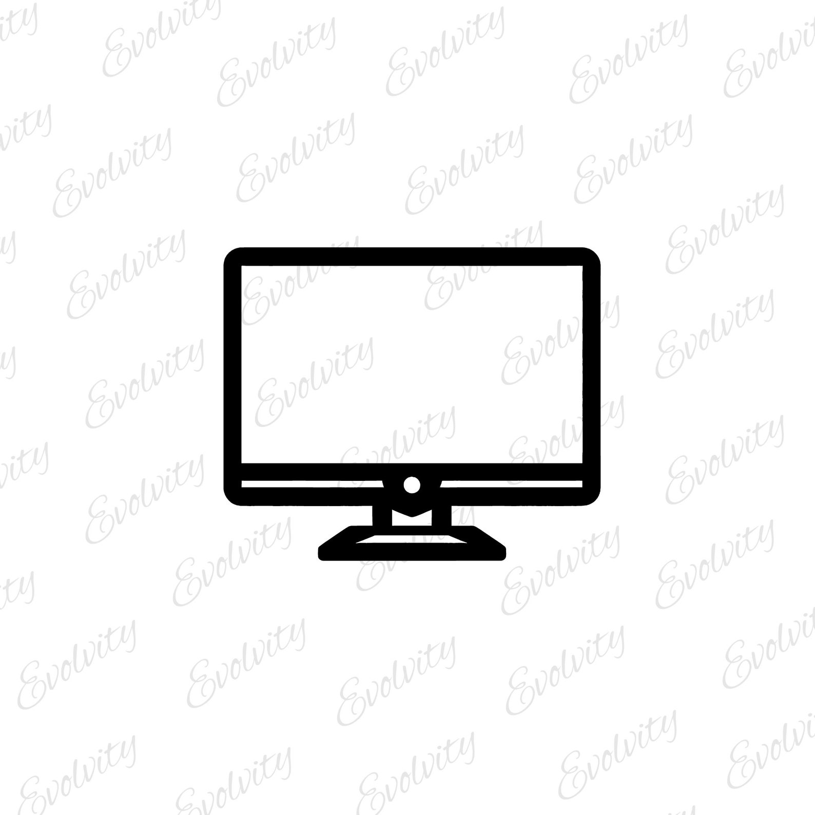 Monitor SVG Vector Bundle: Clipart Silhouette PNG Cut File (digital ...
