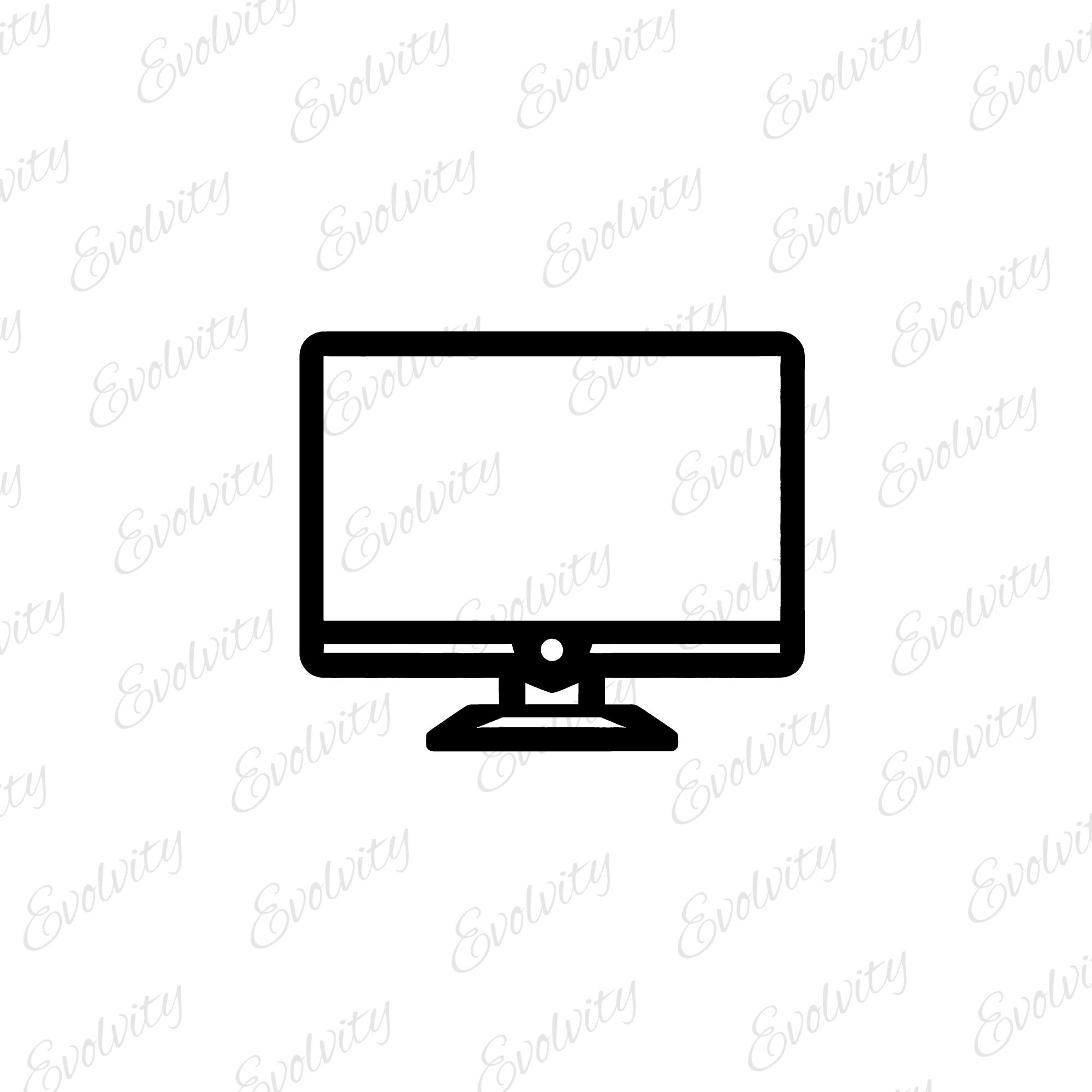 Monitor Vector SVG Bundle 7 Monitor Cliparts and Silhouettes, Png, Dxf ...