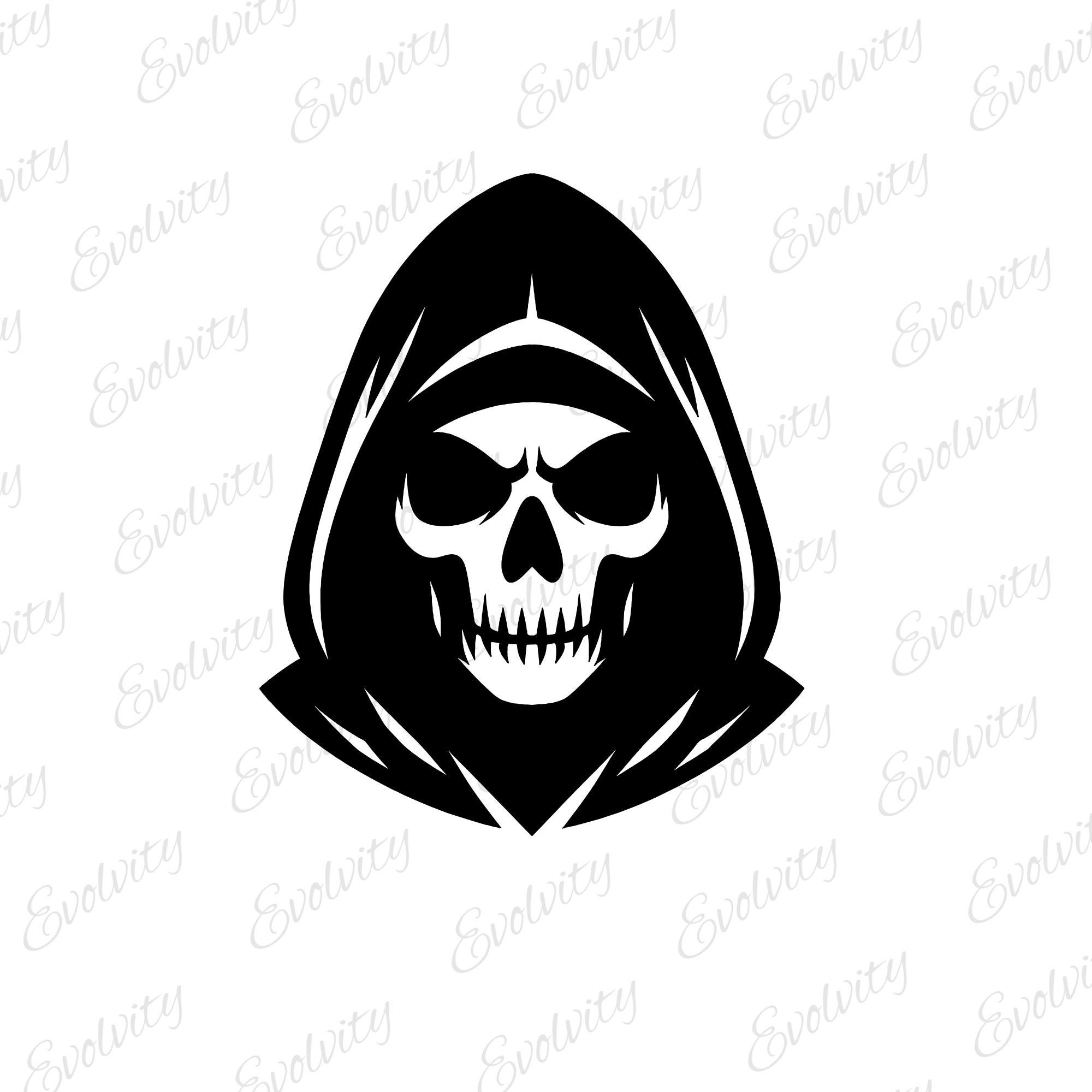 Skull With Hood SVG Bundle: Halloween Clipart (digital Download) - Etsy