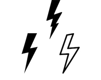 Horizontal Lightning Bolt Vector