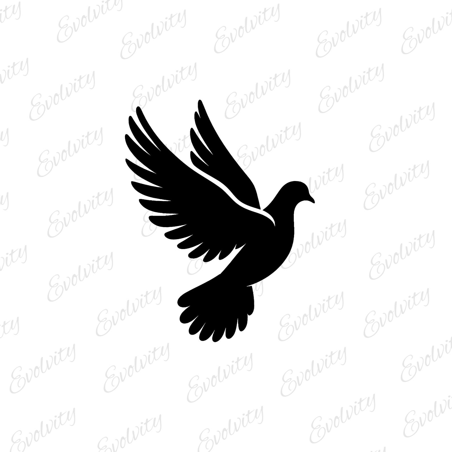 Dove SVG Vector Bundle: Pigeon Clip Art Silhouette (digital Download ...
