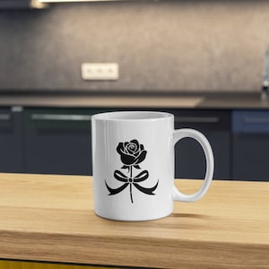 Rose With Ribbon SVG Clipart: Floral Design Cut File (digital Download ...