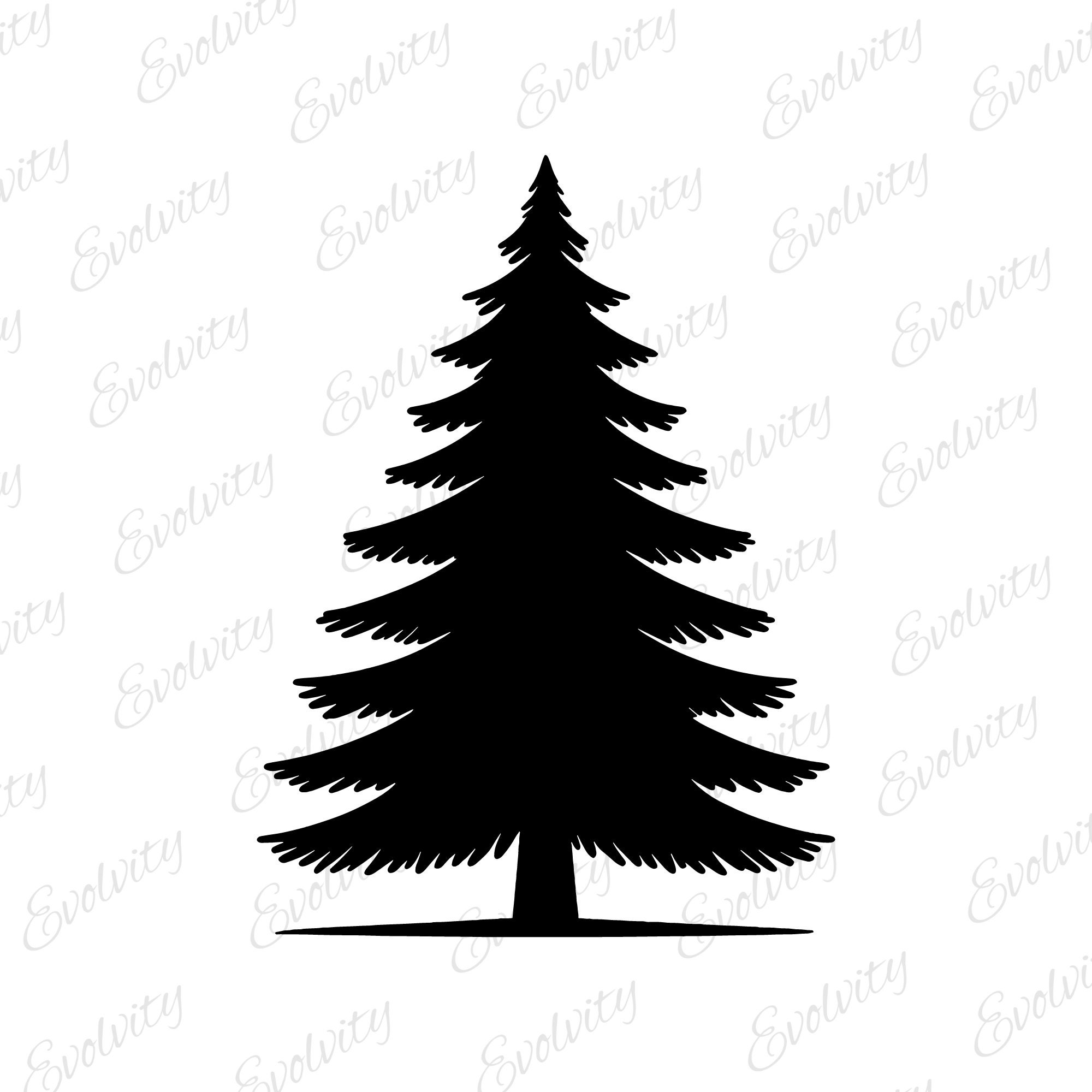 Pine Tree Svg Vector Bundle With 3 Pinetrees Silhouette PNG Clipart ...