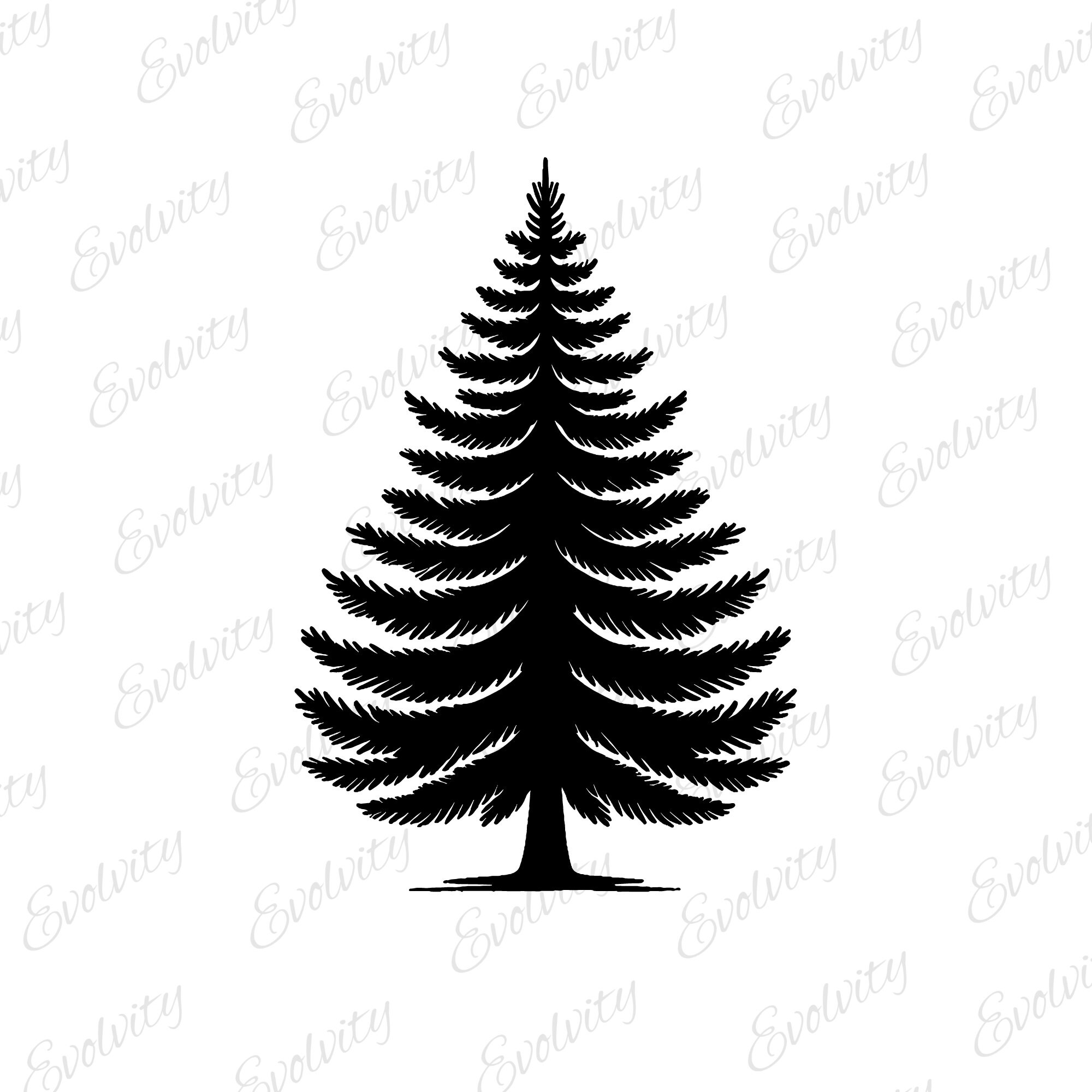 Pine Tree SVG Bundle, Pine Tree Clipart, 7 Pine Trees SVG, Pine Tree ...