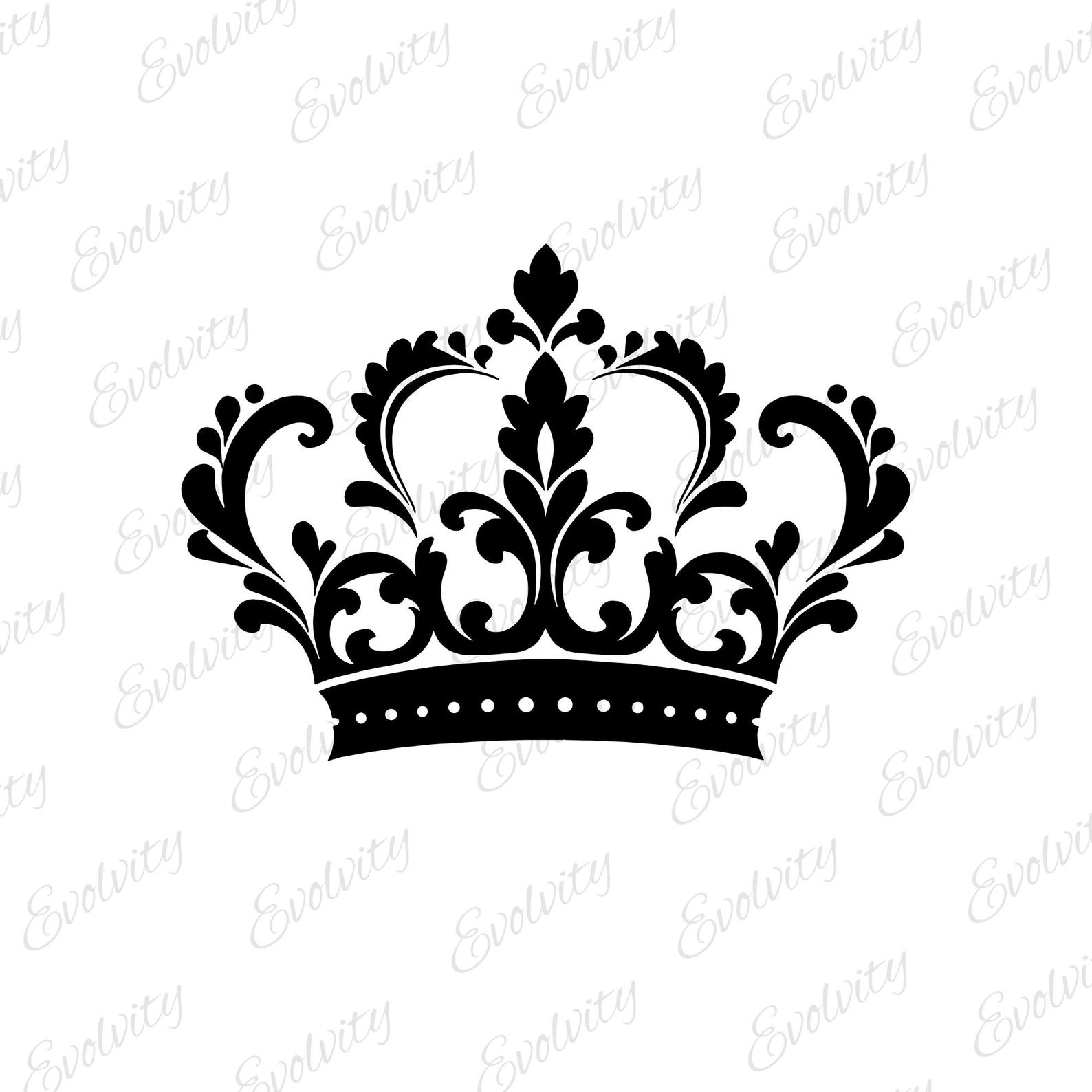 Royal Crown SVG Vector Bundle With 3 Crown Vector Silhouette Clipart ...