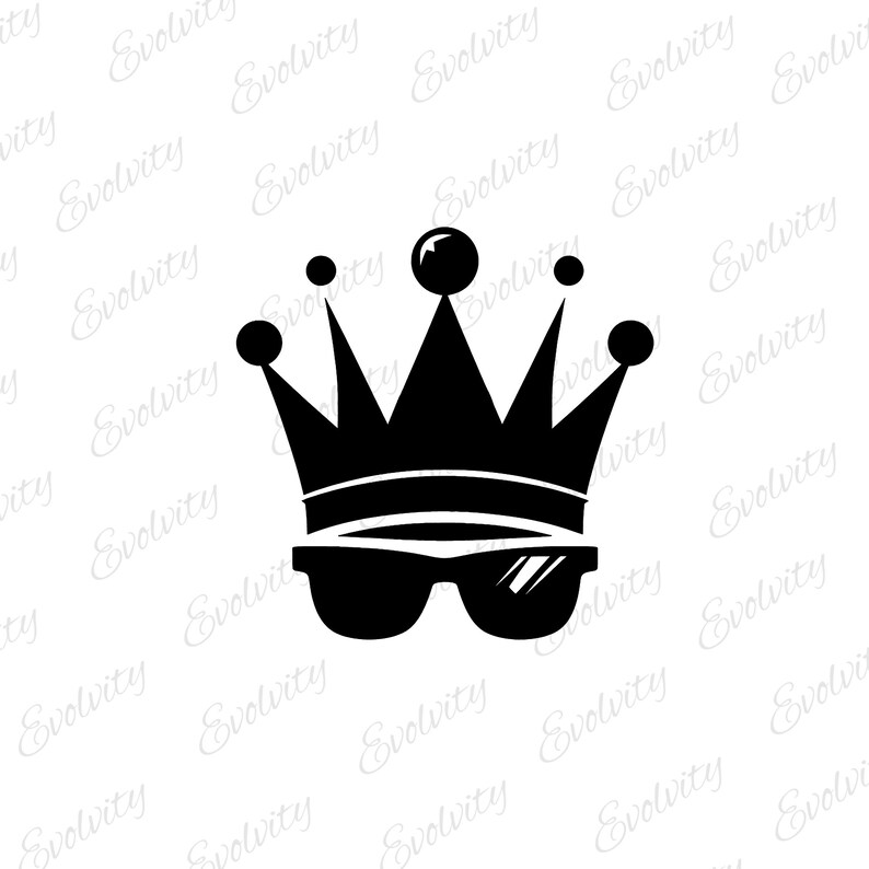 Dripping King Queen Crown SVG Bundle: Silhouette Clipart (digital ...