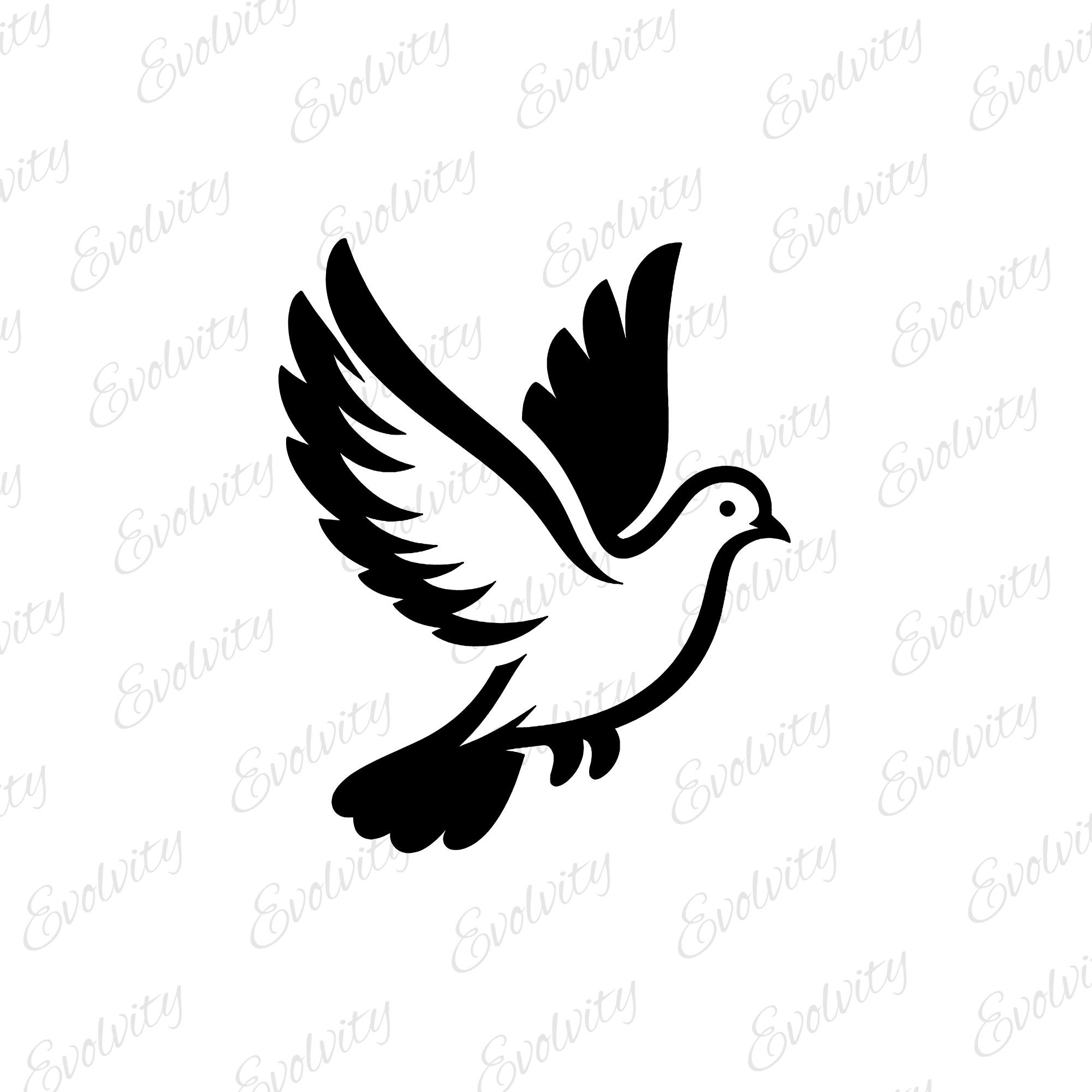 Dove SVG Vector Bundle: Pigeon Clip Art Silhouette (digital Download ...