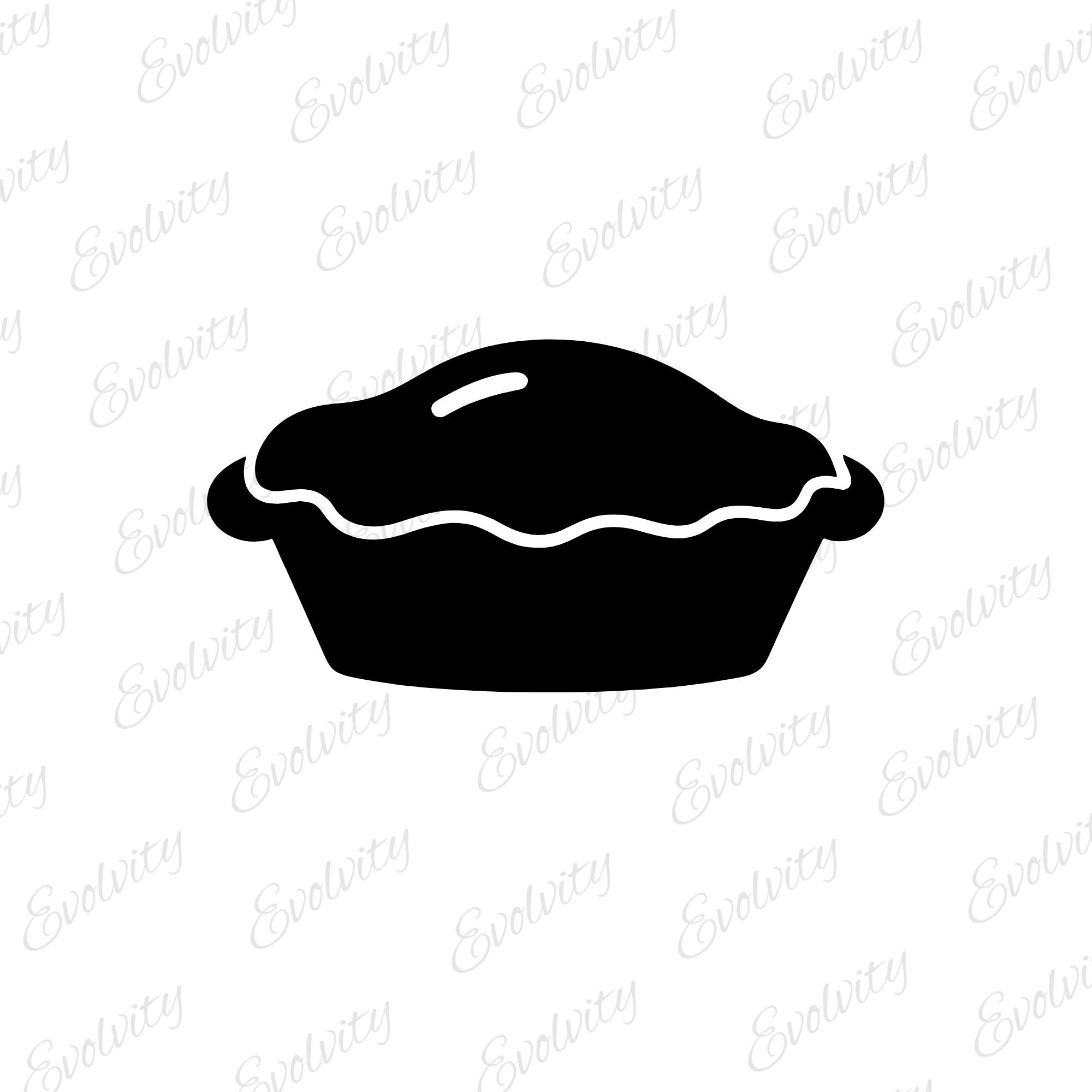 Pie SVG Bundle With 7 Delicious Pie Vector Clipart Silhouette PNG Cut ...