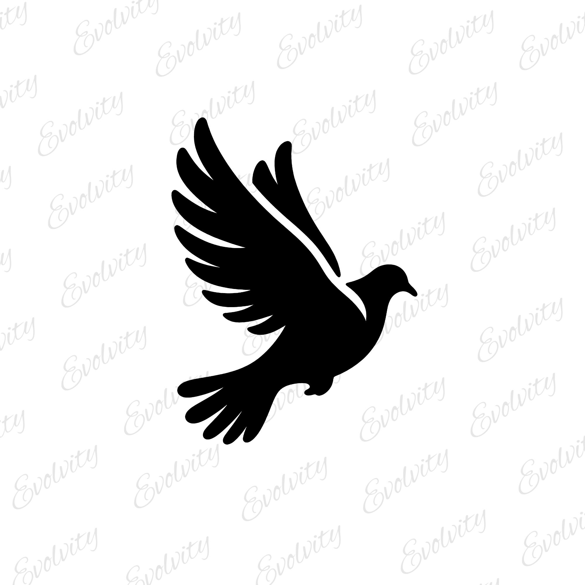 Pigeon SVG Vector Bundle With 7 Dove Clip Art Silhouette PNG Graphic ...