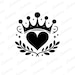 Crown With Heart SVG Bundle, Princess, Queen SVG, 7 Heart With Crown ...