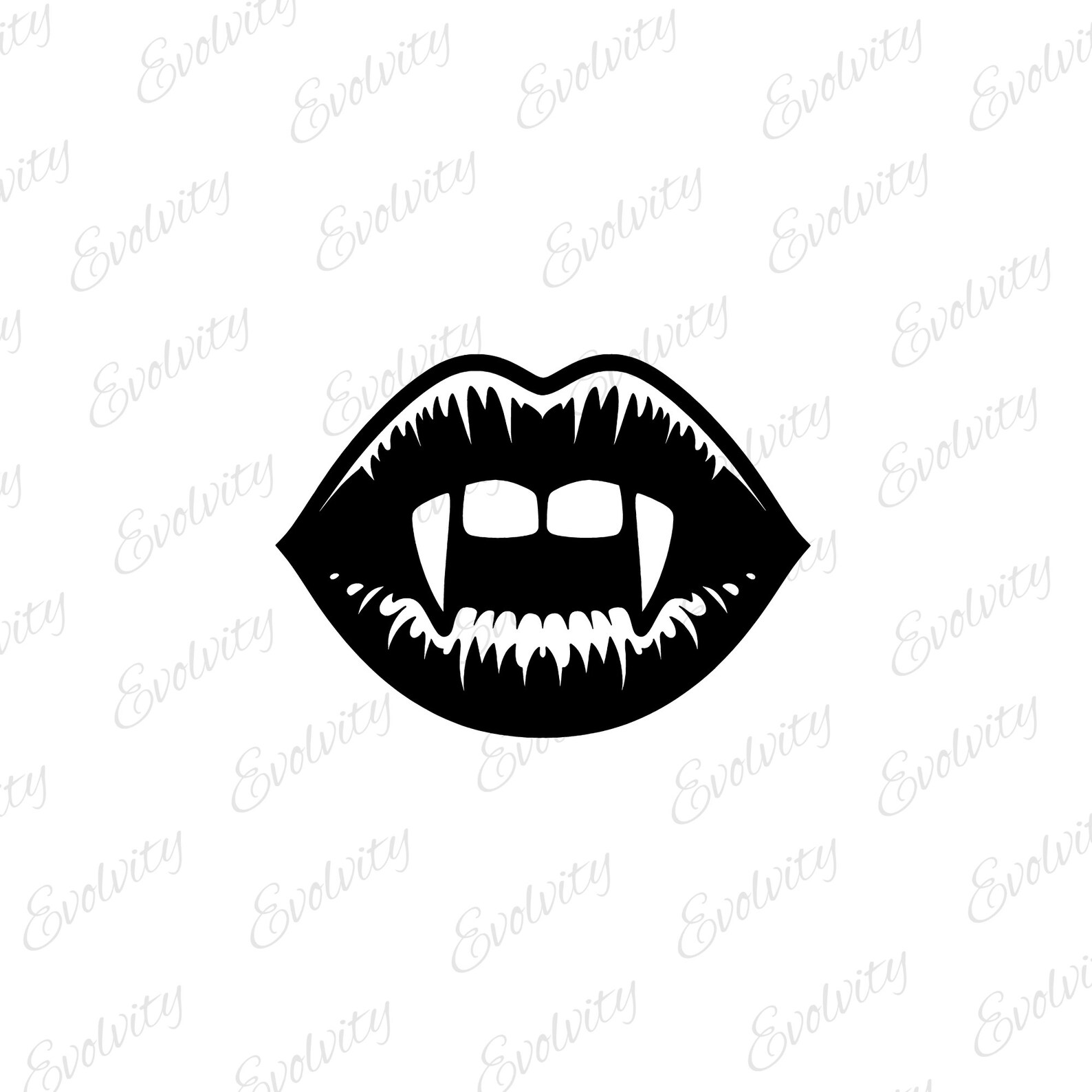 Vampire Teeth SVG Bundle, 7 Vampire Lips Vectors, Vampire Fangs Clipart ...