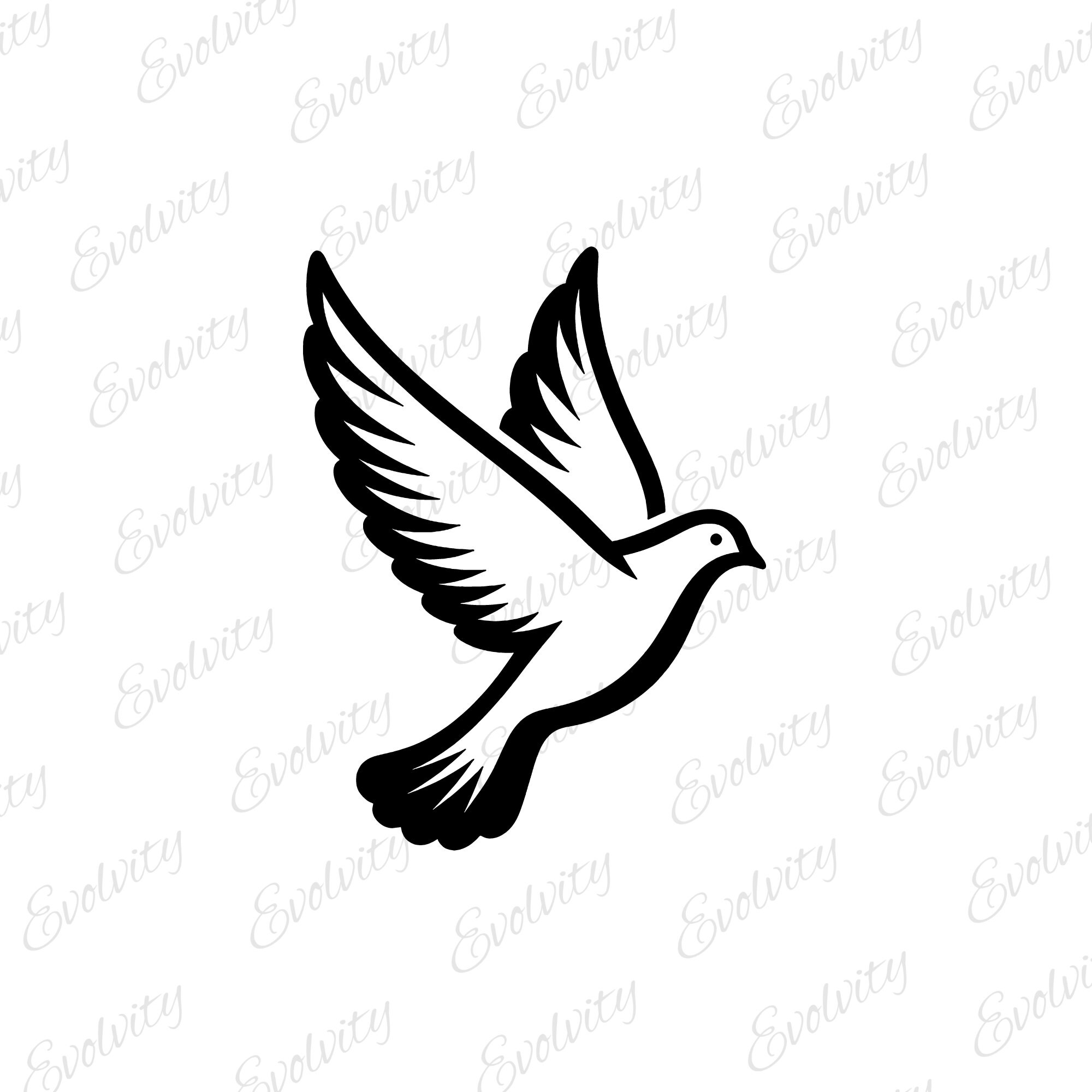 Pigeon SVG Vector Bundle With 7 Dove Clip Art Silhouette PNG Graphic ...