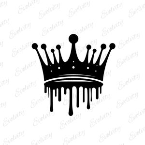 Dripping Crown SVG Vector Bundle: King, Queen, Princess (cut Files) - Etsy