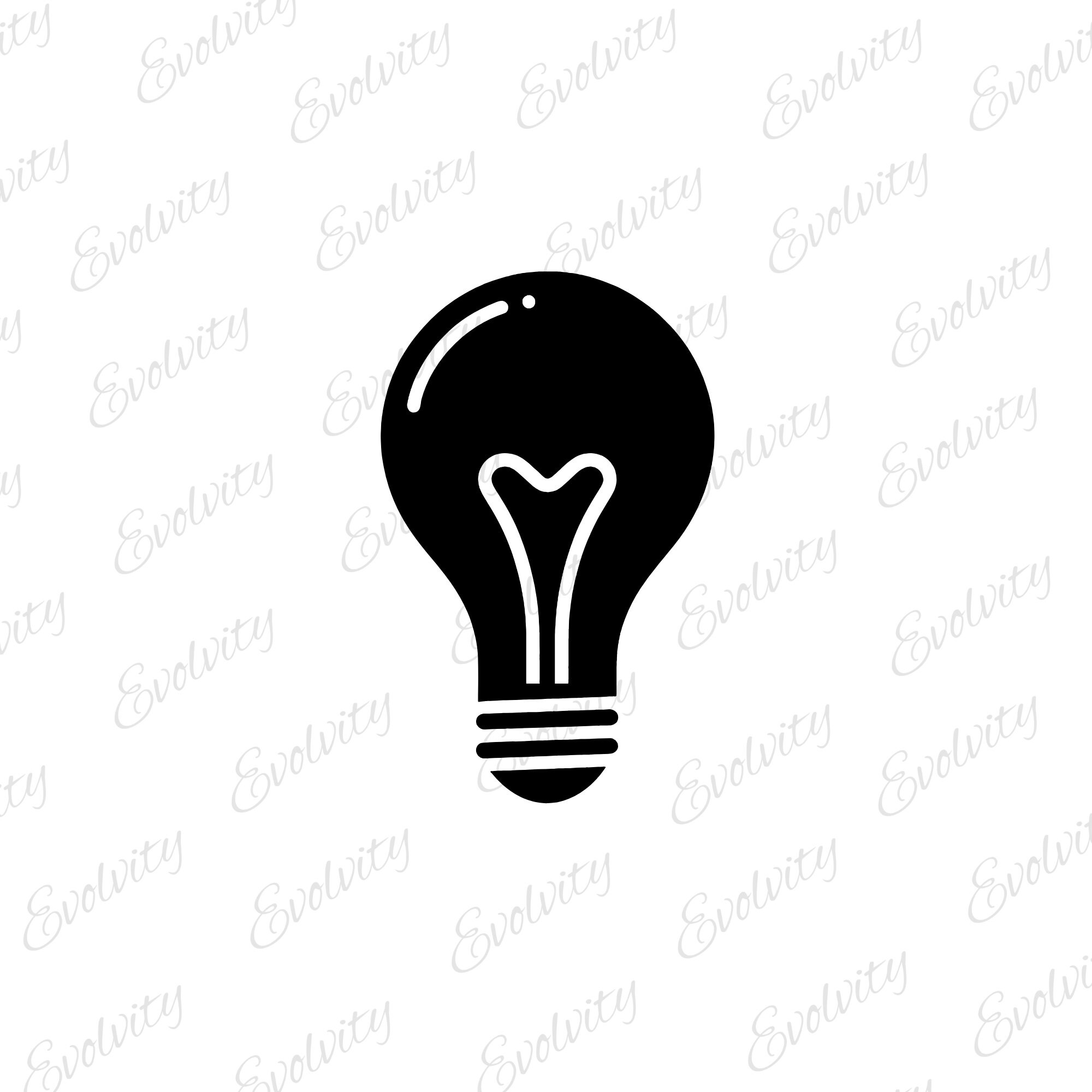 Light Bulb SVG Vector Bundle With 7 Lightbulb Clipart Silhouette PNG ...
