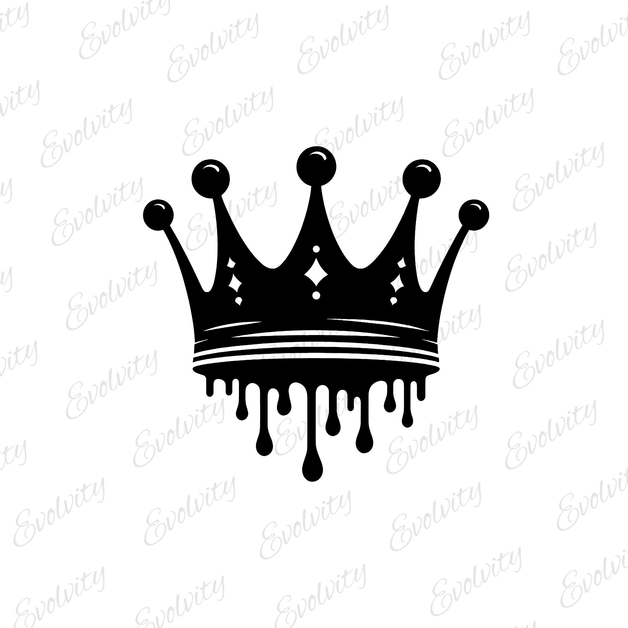 Dripping King Crown Vector, Crown Clipart, King Crown Silhouette ...