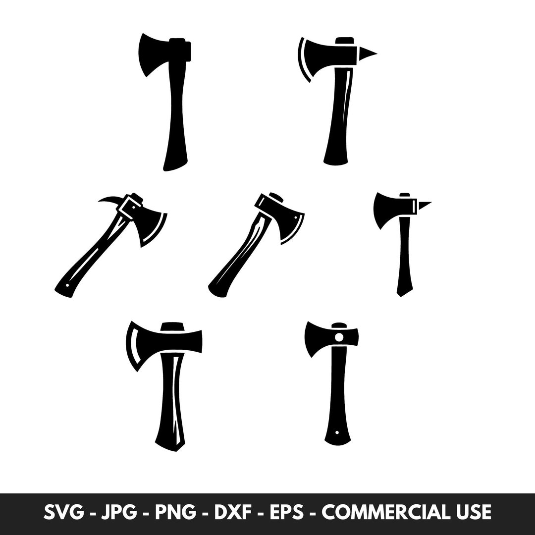 Axe SVG Bundle 7 Axe Vectors, Firefighter Axe Silhouette, Axe Png Svg ...
