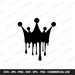 Dripping Crown Vector, Crown Clipart, King Crown Silhouette, Dripping ...