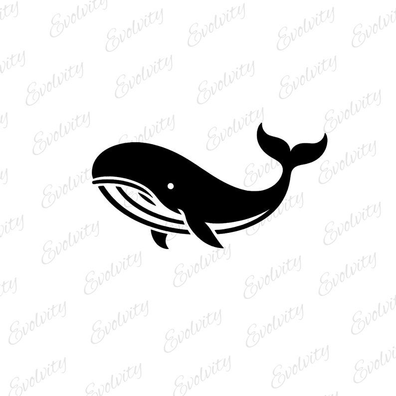 Whale SVG Vector Bundle With 7 Whale Silhouette Clipart PNG Cut File ...