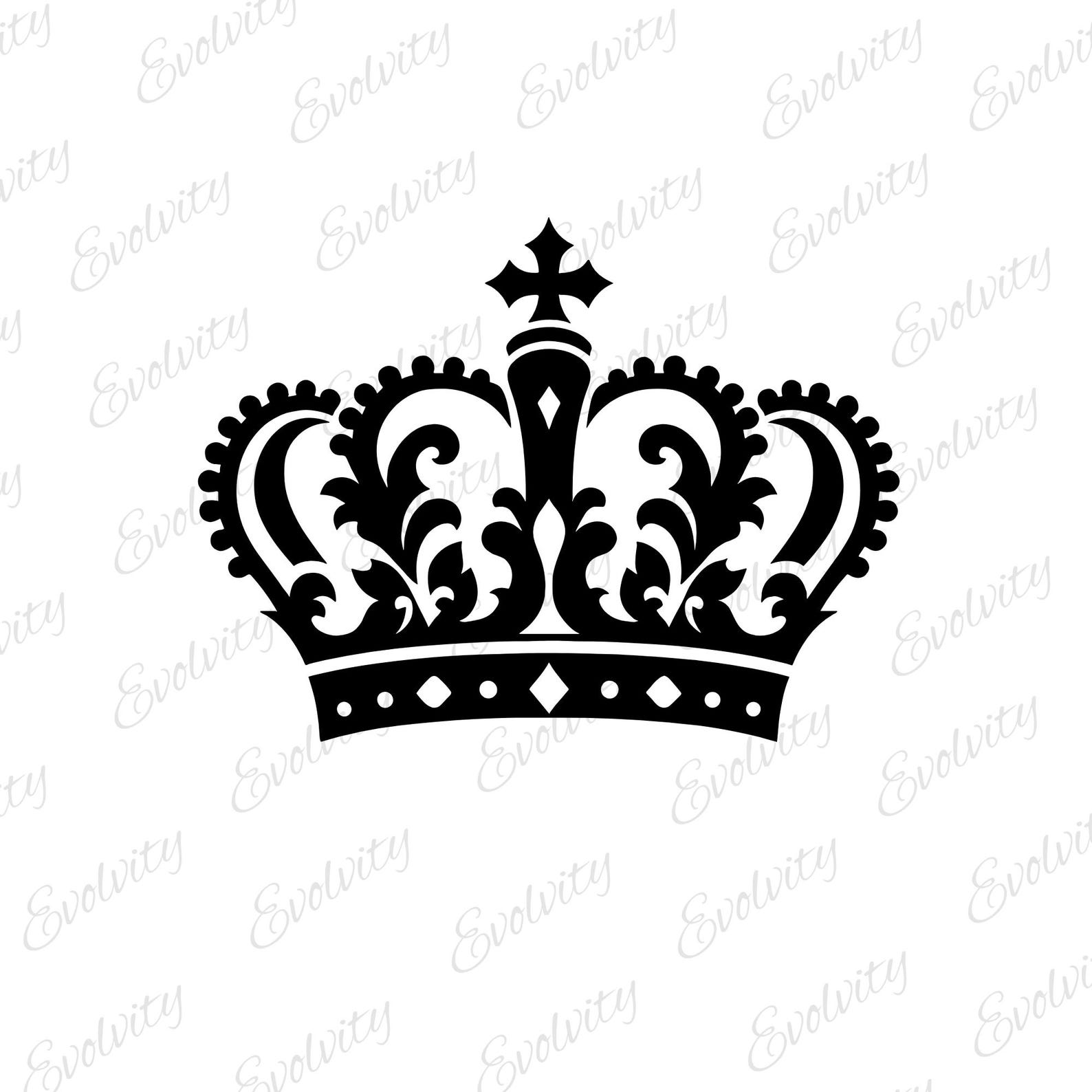 Royal Crown SVG Vector Bundle With 3 Crown Vector Silhouette Clipart ...
