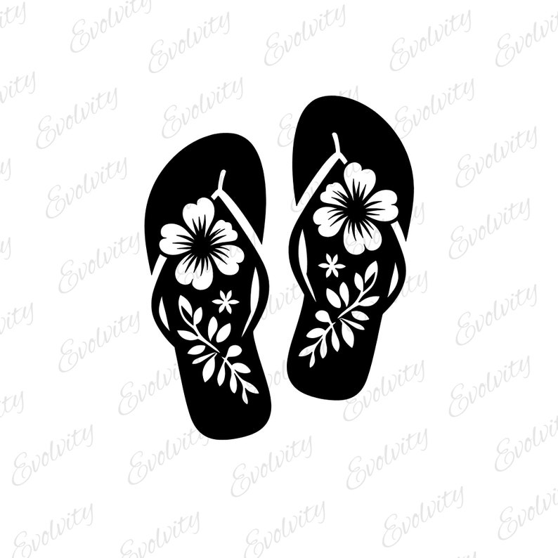Flower Flip Flops SVG Bundle: Summer Clipart (digital Download) - Etsy