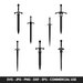 Sword SVG Vector Bundle: Medieval Clipart Silhouette (digital Download ...