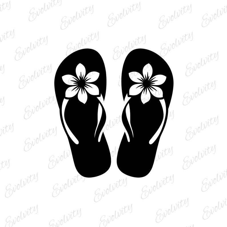 Flower Flip Flops SVG Bundle: Summer Clipart (digital Download) - Etsy