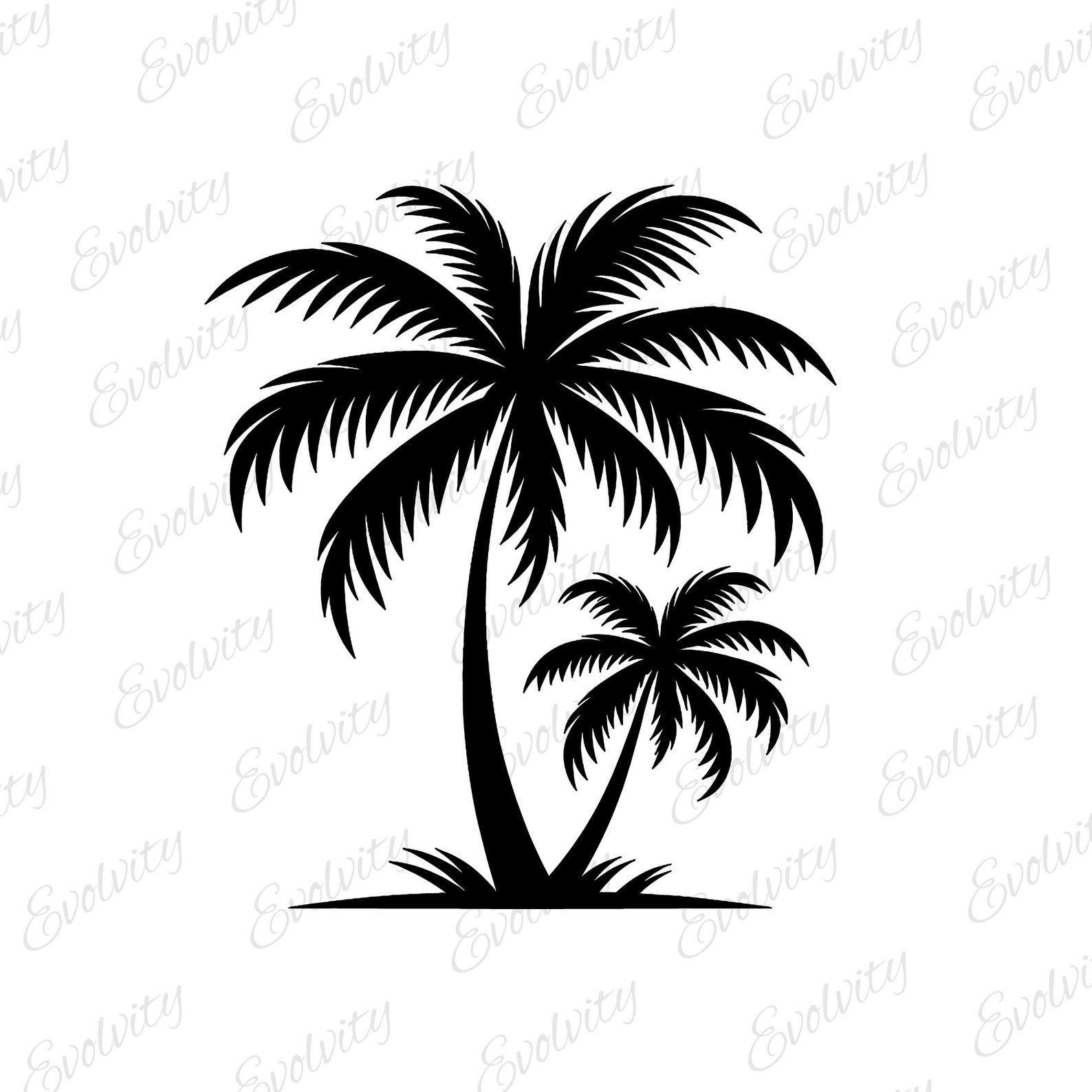 Palm Tree SVG Bundle, 7 Palm Tree SVG, Palm Tree Silhouette, Palm Tree ...
