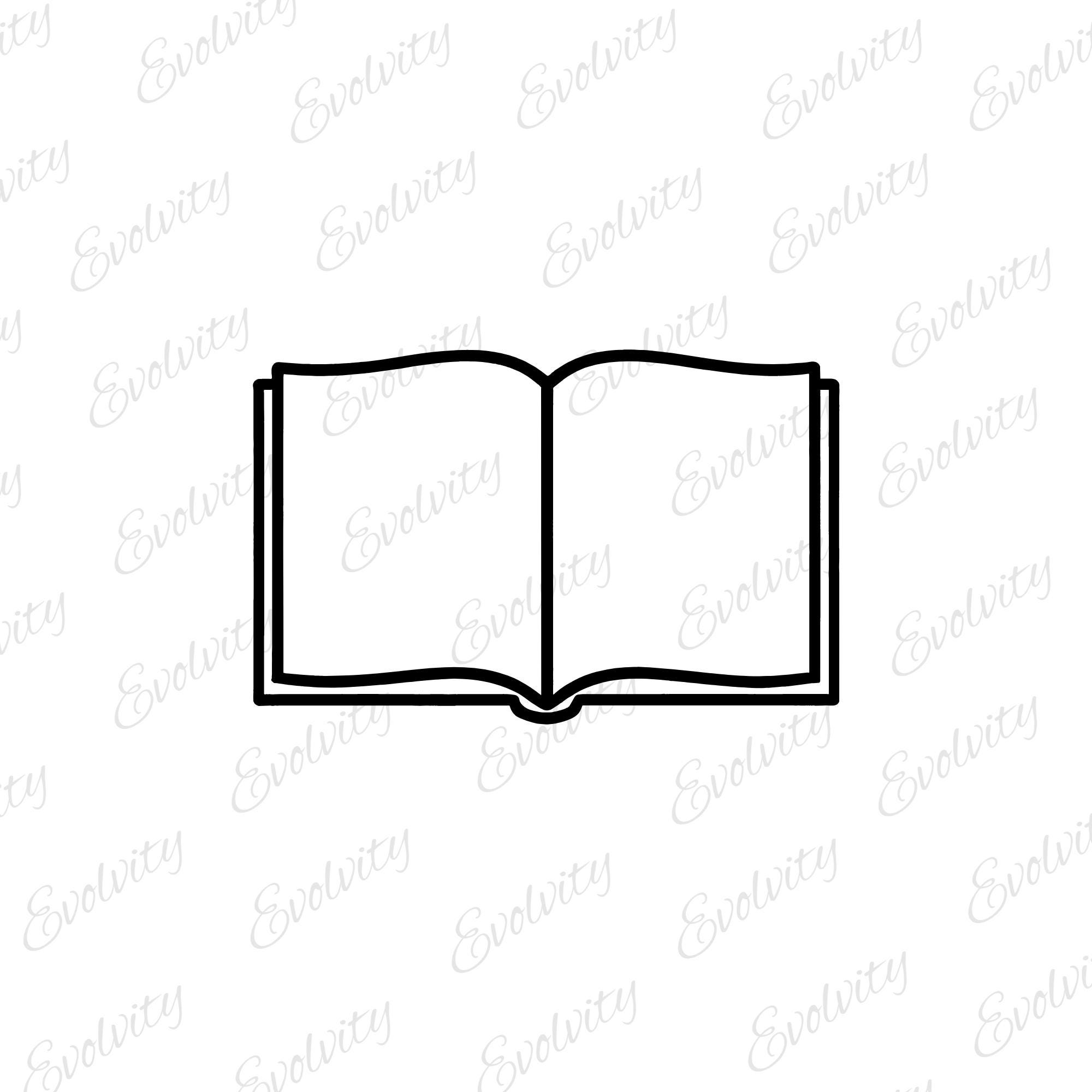 Open Book SVG Bundle: Vector Clipart Silhouette (digital Download) - Etsy