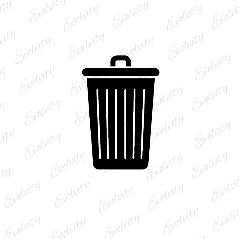Trash Can SVG Bundle, 7 Trash Can Vectors, Trash Can Clipart, Trash Can ...
