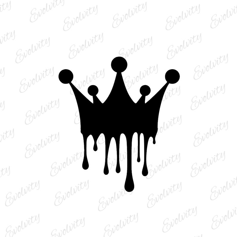 Dripping King Crown SVG: Clipart PNG, Cut File (digital Download) - Etsy