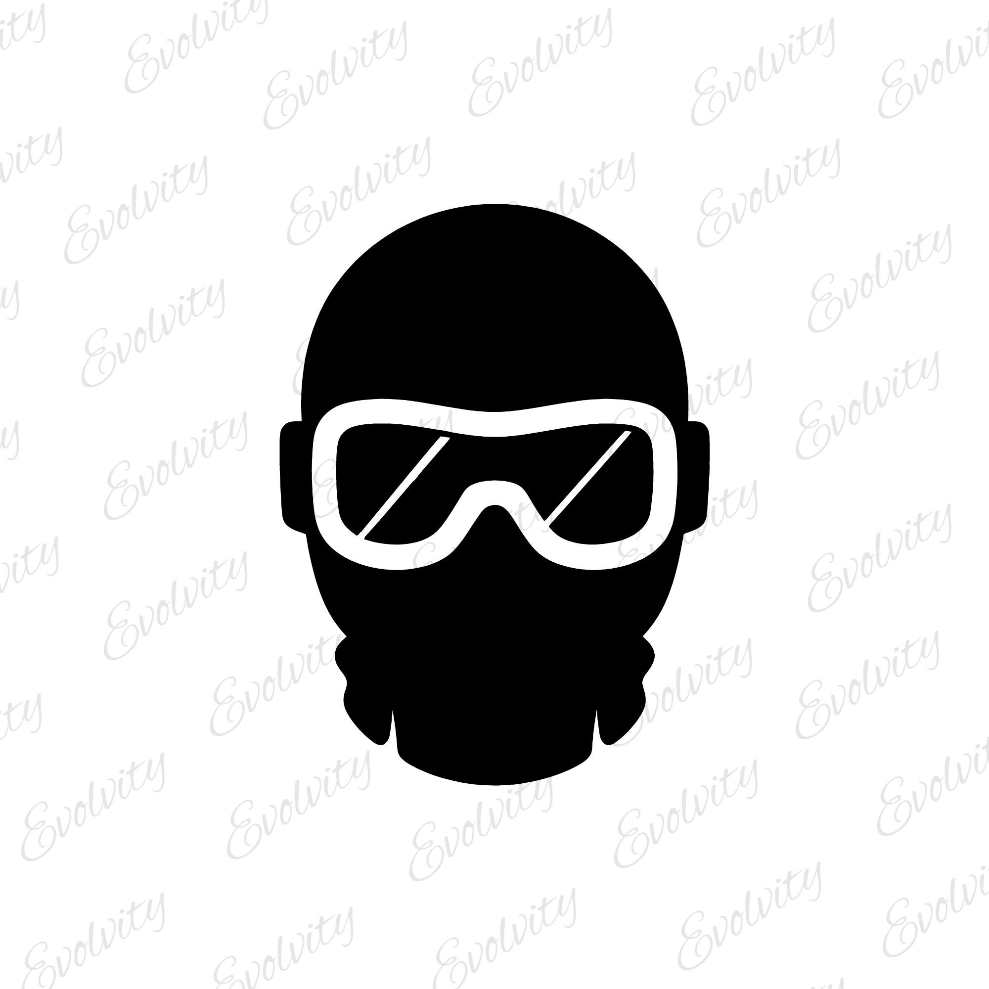Ski Mask SVG Vector Bundle: Winter Clipart Silhouette (digital Download ...