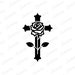 Cross With Rose SVG Bundle: Christian Clipart, Silhouette Cut Files ...