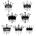 Dripping Crown SVG Vector Bundle: King, Queen, Princess (cut Files) - Etsy