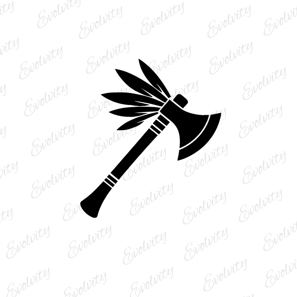Tomahawk SVG Vector Bundle With 3 Tribal Warrior Axe Silhouette Clipart ...