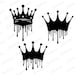Dripping Crown SVG Bundle: King, Queen, Princess Clipart (digital ...