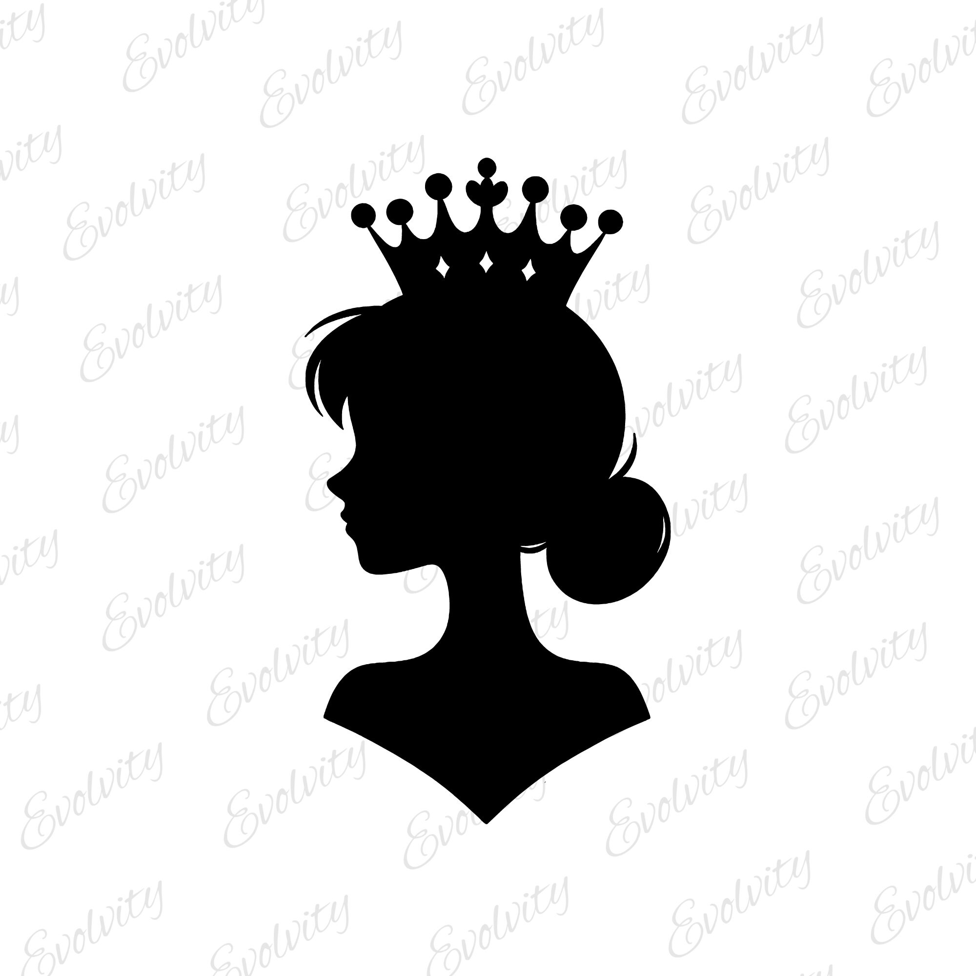 Princess Crown Silhouette Vector Clipart (digital Download) - Etsy