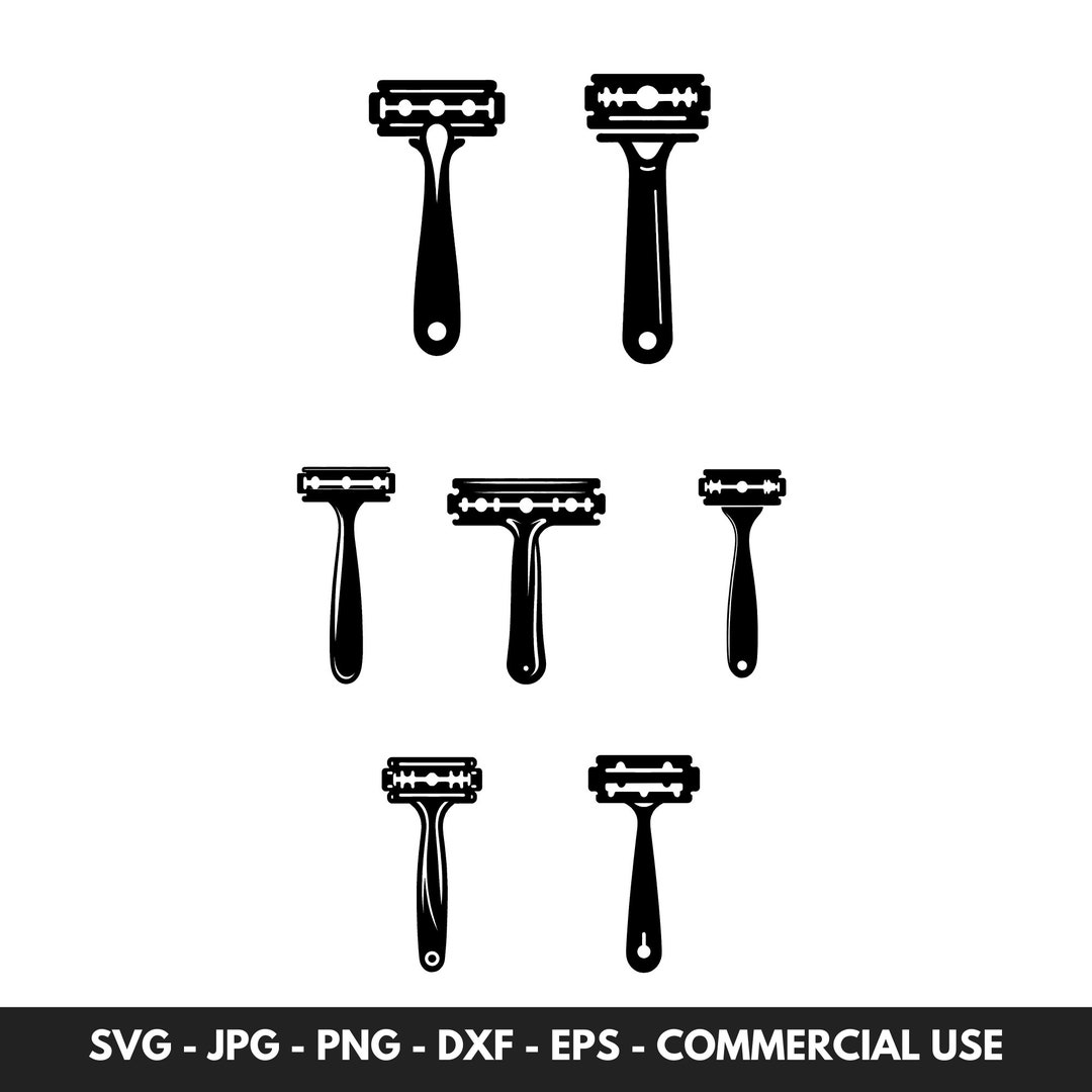 Razor SVG Bundle, 7 Razor Vectors, Razor Clipart, Razor Silhouette ...