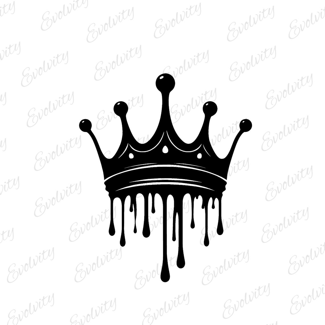 Dripping Crown SVG Vector Bundle: King, Queen, Princess (cut Files) - Etsy