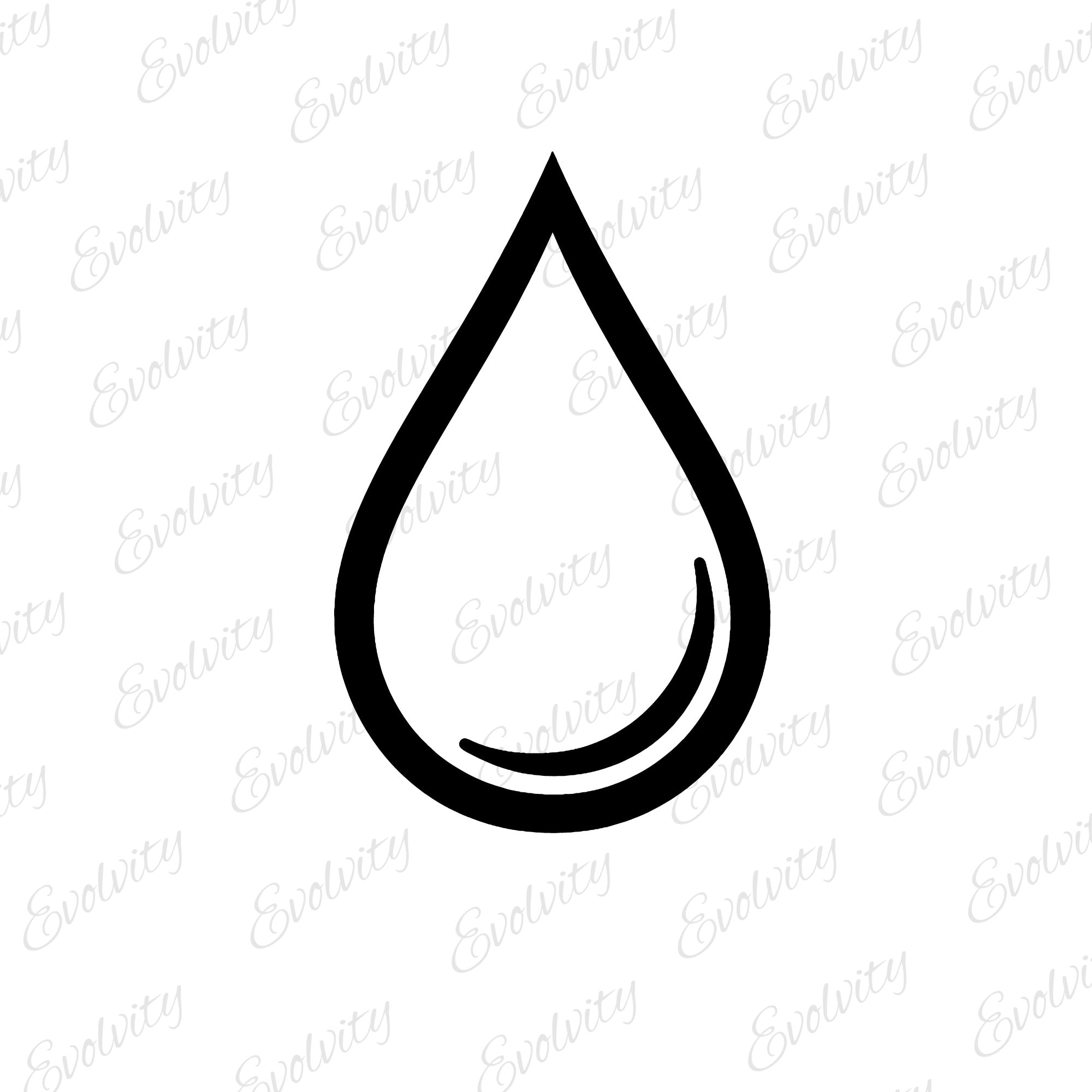 Water Drop SVG Bundle, 3 Water Droplet Vectors, Water Drop Clipart ...