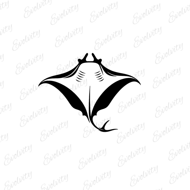 Manta Ray SVG Bundle, 7 Manta Ray Vectors, Stingray Clipart, Stingray ...