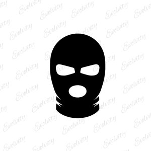 Ski Mask SVG Vector Bundle With 3 Winter Mask Silhouette Clipart PNG ...