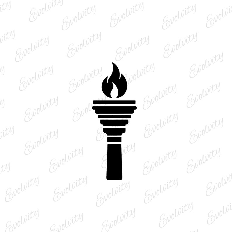 Torch SVG Vector Bundle With 7 Torch Clipart Silhouette PNG Cut File ...