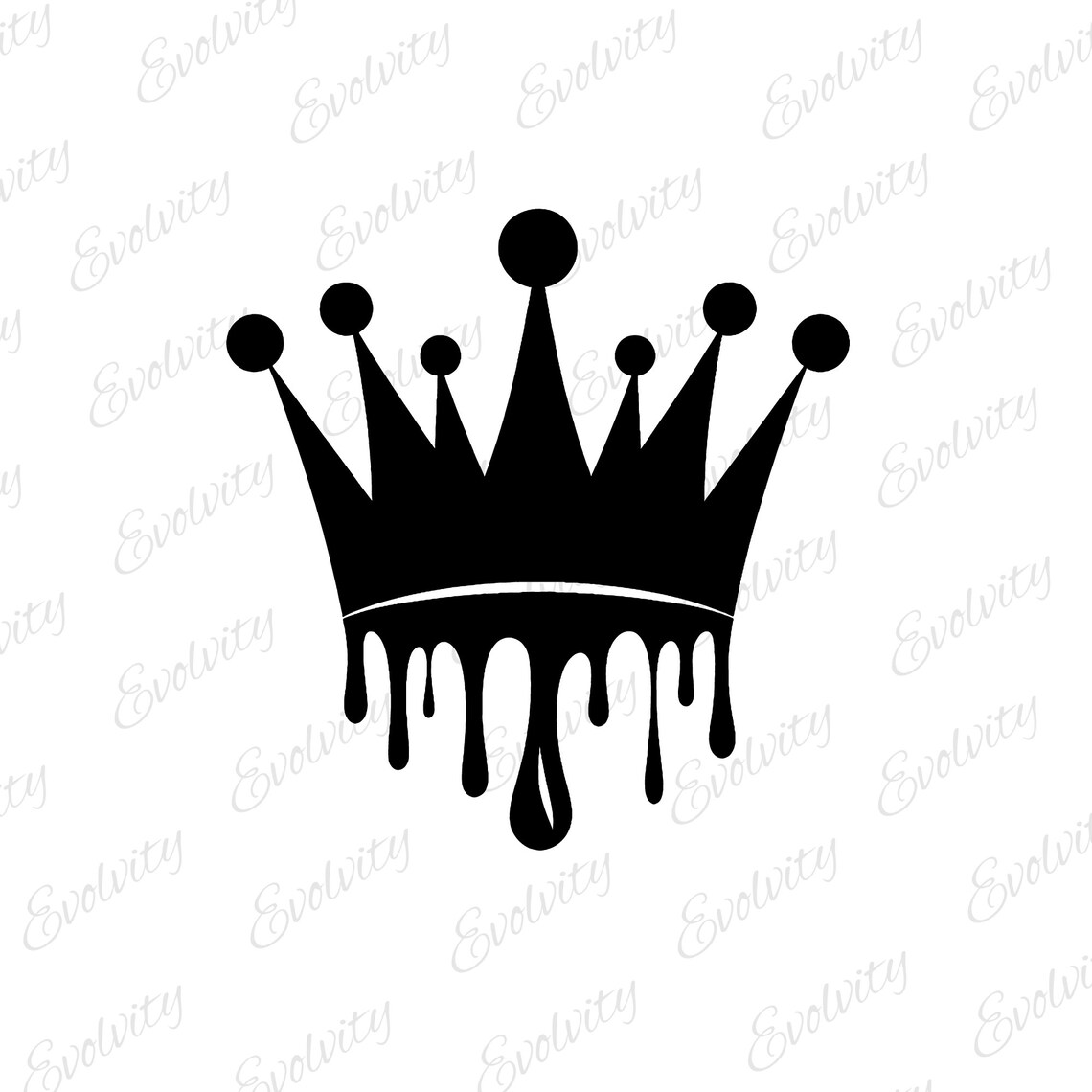 Dripping Crown SVG Vector Bundle: King, Queen, Princess (cut Files) - Etsy