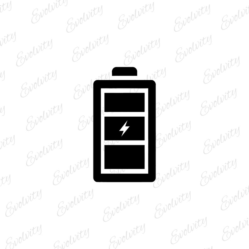Battery SVG Vector Bundle: DIY Clipart Silhouette (digital Download) - Etsy
