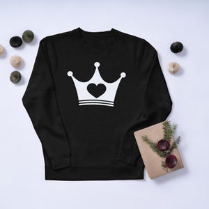 Queen Heart Crown Silhouette SVG Vector, Royal Queen Cut File for ...