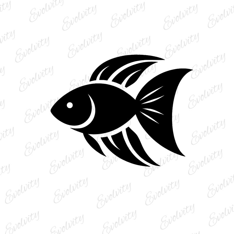Aquarium Fish SVG Vector Bundle With 7 Goldfish Clipart Silhouette PNG ...