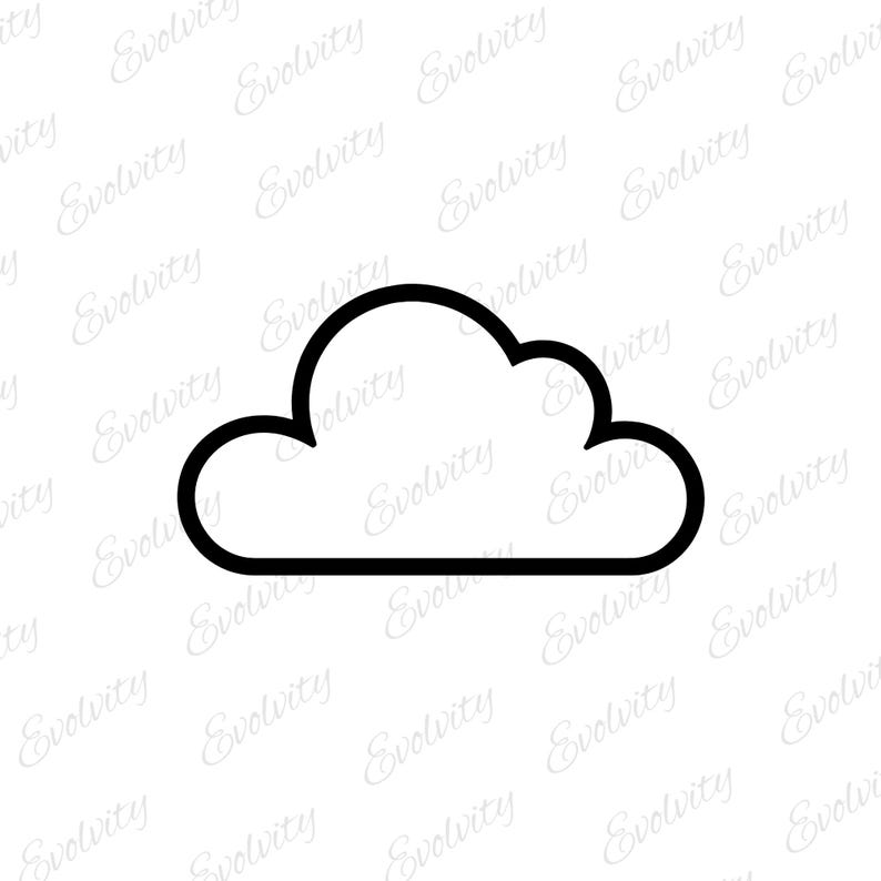 Cloud SVG Bundle: Weather Clipart, Silhouette Cut Files (digital ...
