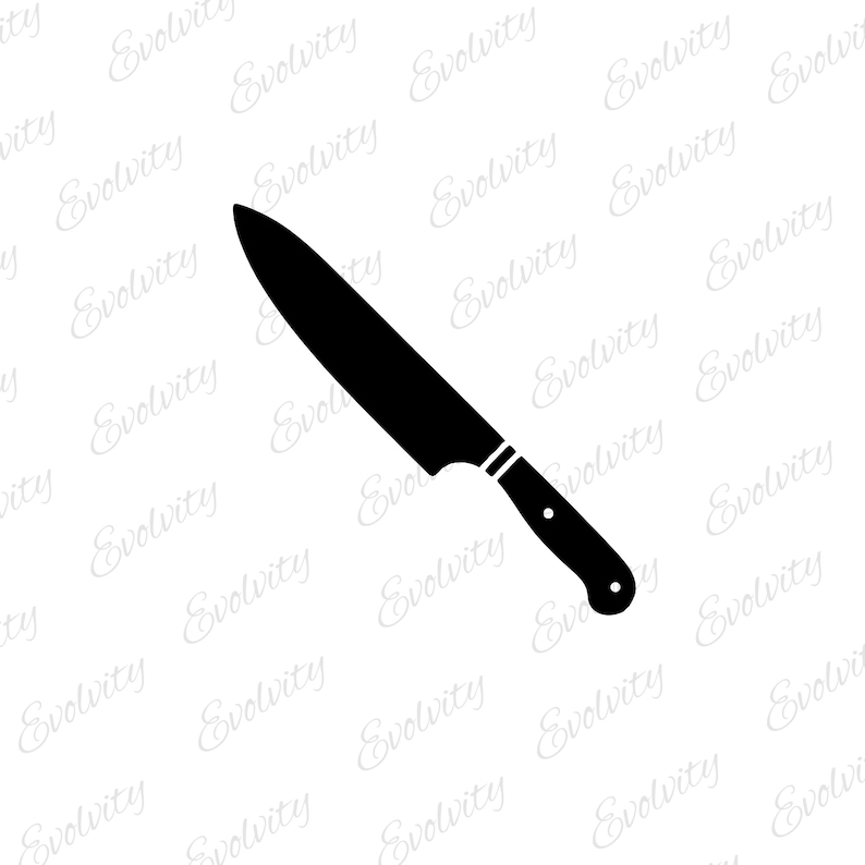 Chef Knife SVG Vector Bundle: Kitchen Clipart Silhouette (digital ...