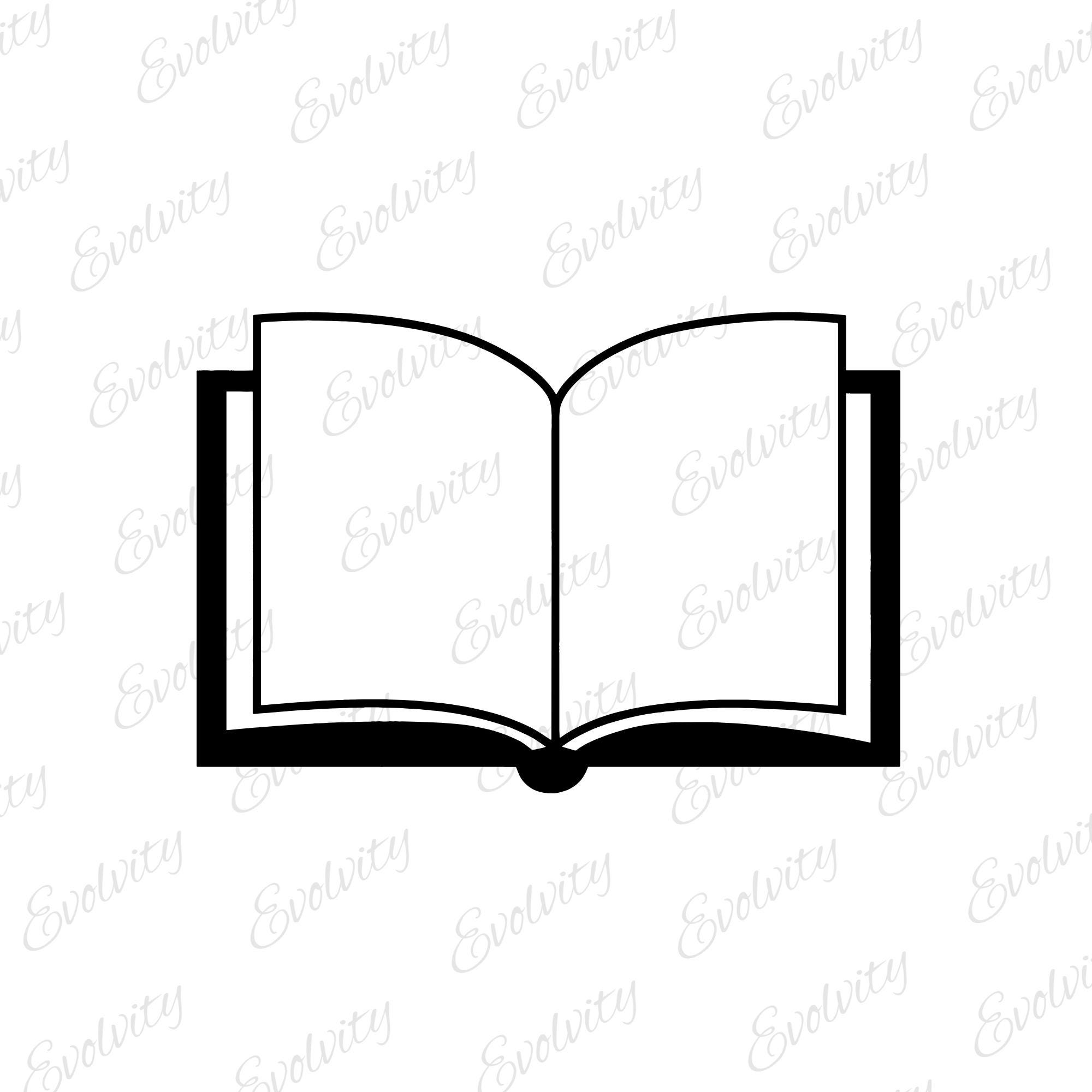 Open Book SVG Bundle: Vector Clipart Silhouette (digital Download) - Etsy